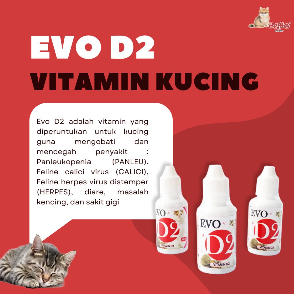 Jual Evo D2 Drop 30 ml - Obat Kucing Vitamin D2 Anti Flu Calici Panleu Diare Saluran Pernafasan ...