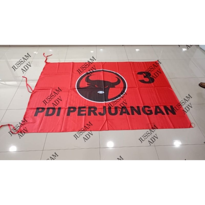Jual BENDERA PARTAI PDI PERJUANGAN UKURAN 150 X 225 METER | Shopee ...