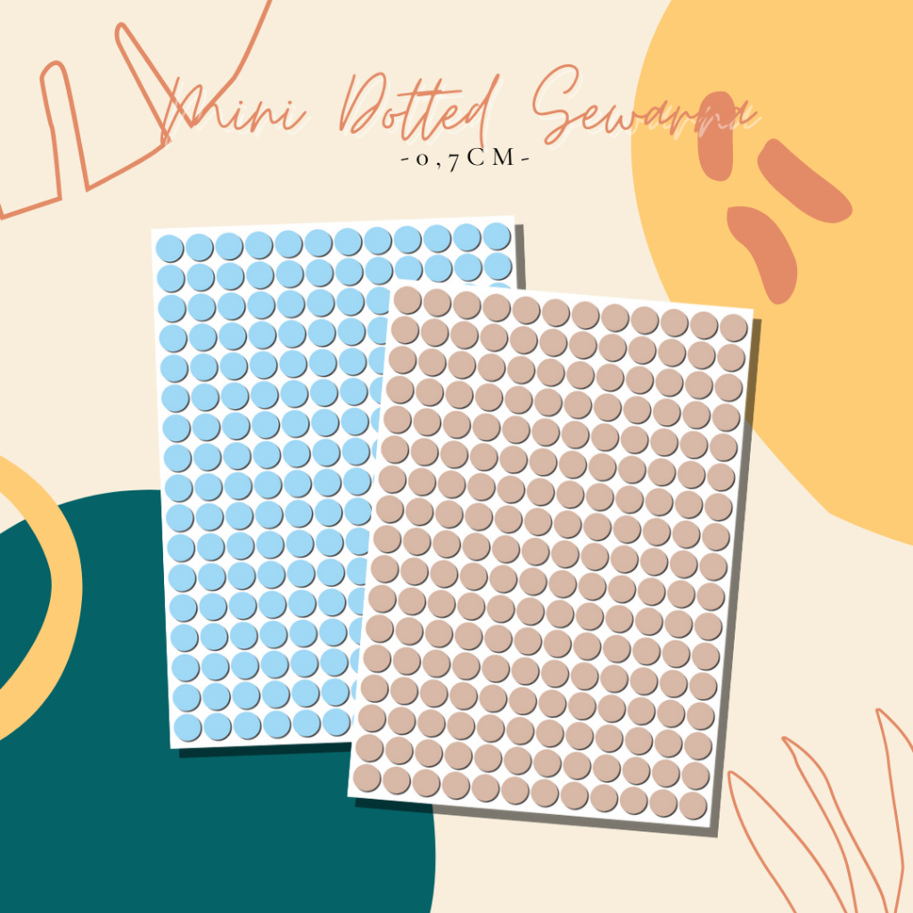 Jual Sticker stiker bulat satu warna 0.7cm / Sticker basic small circle ...