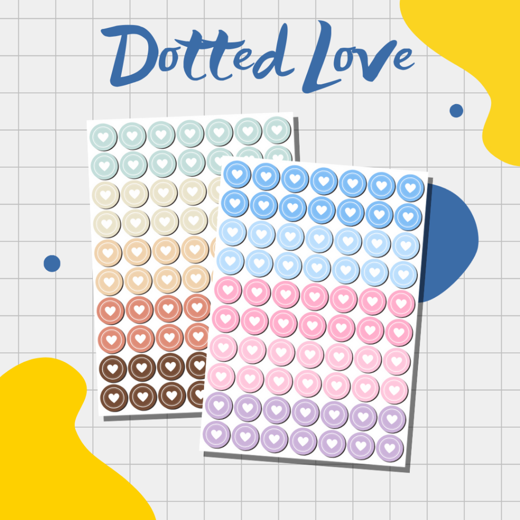Jual Sticker Journal Dotted Love / Stiker Jurnal Dotted Love / Sticker ...