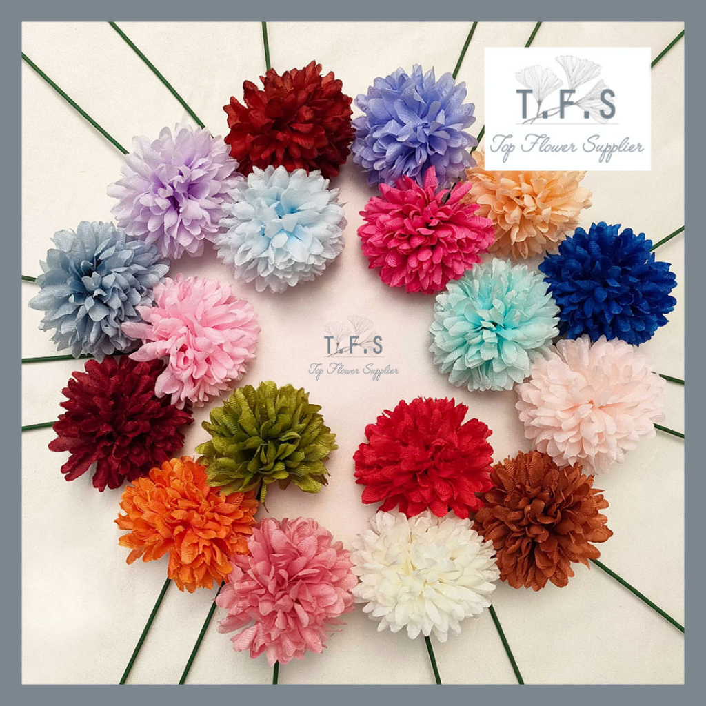Jual Artificial Flower PomPom Mum Artifisial Bunga Palsu Bunga Sutra ...