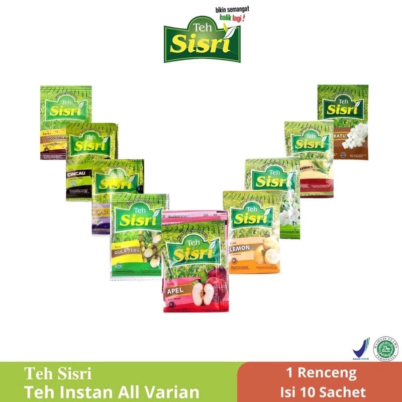 Jual Teh Sisri/ Teh Instan Aneka Rasa 1 renceng 10 sachet | Shopee ...