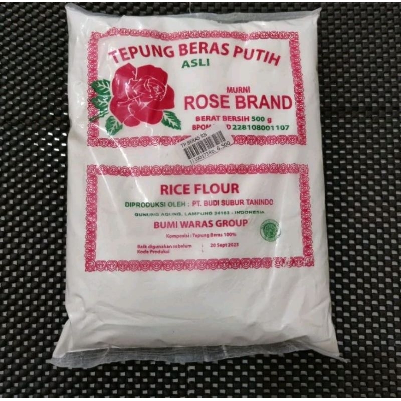 Jual Tepung beras putih Rose Brand 500gr tepung beras rose brand asli ...