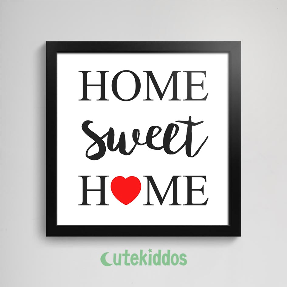 Jual Hiasan Dinding Rumah Tulisan Home Sweet Home Sign Poster Pajangan ...