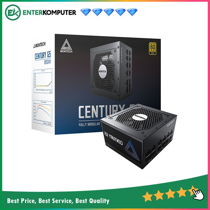 Jual Montech Century G5 850W 80+ Gold ATX 3.0 Full Modular / PSU 850W ...