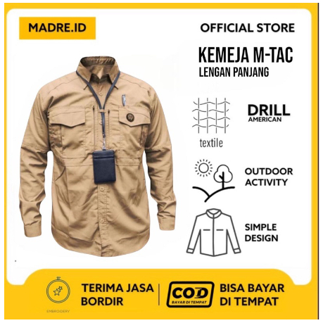 Jual Kemeja Tactical Cream MTac Baju PDH Seragam Pakaian Dinas Lapangan ...