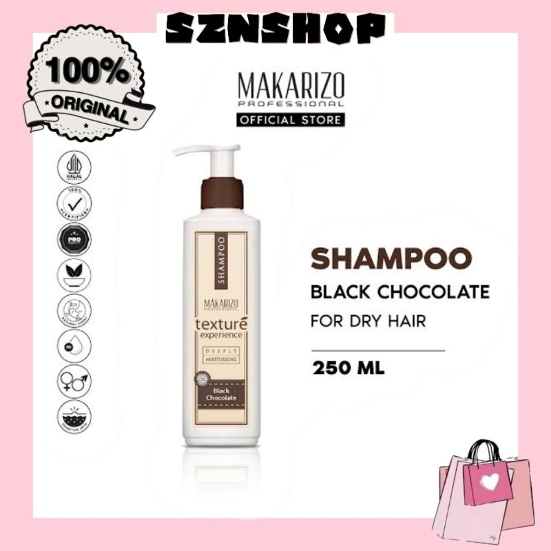 Jual MAKARIZO Profesional Texture Experience Shampoo Black Chocolate ...