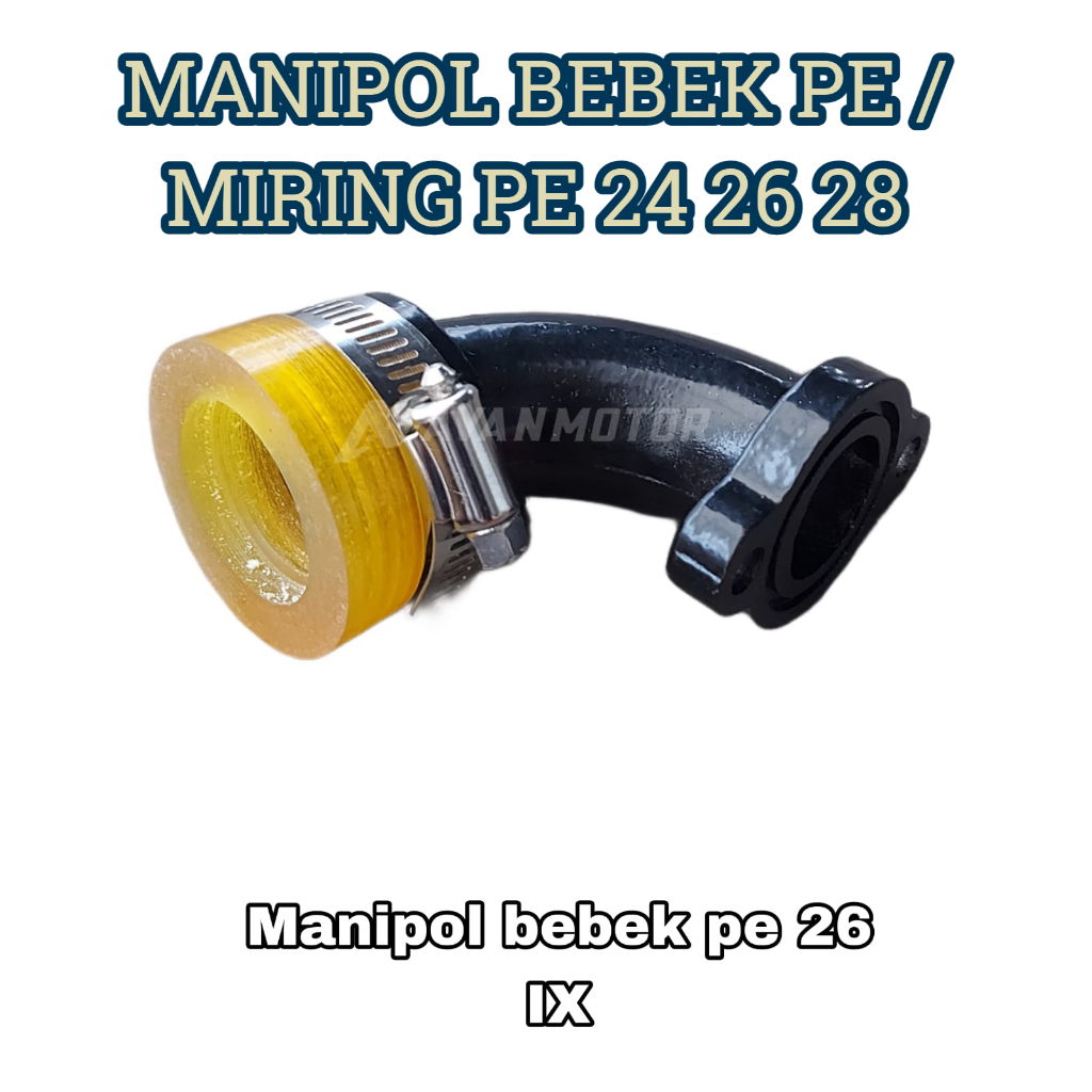 Jual MANIPOL INTAK BEBEK MIRING KARBURATOR PE 24 26 28 POLOSAN | Shopee Indonesia