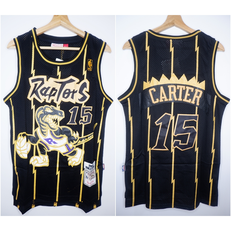Jual JERSEY BASKET NBA CLASSIC HWC RAPTORS #15 VINCE CARTER HITAM LOGO ...