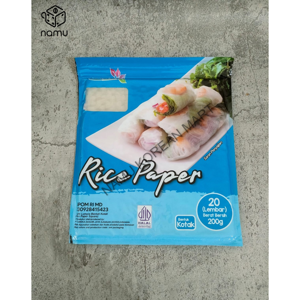 Jual Banh Trang Rice Paper 22cm / Rice Paper Bulat / Rice Papper Kotak ...