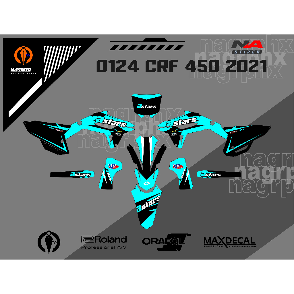 Jual DECAL CRF 450R DECAL STIKER CRF SUPER GLOSSY FULL CUSTOM | Shopee ...