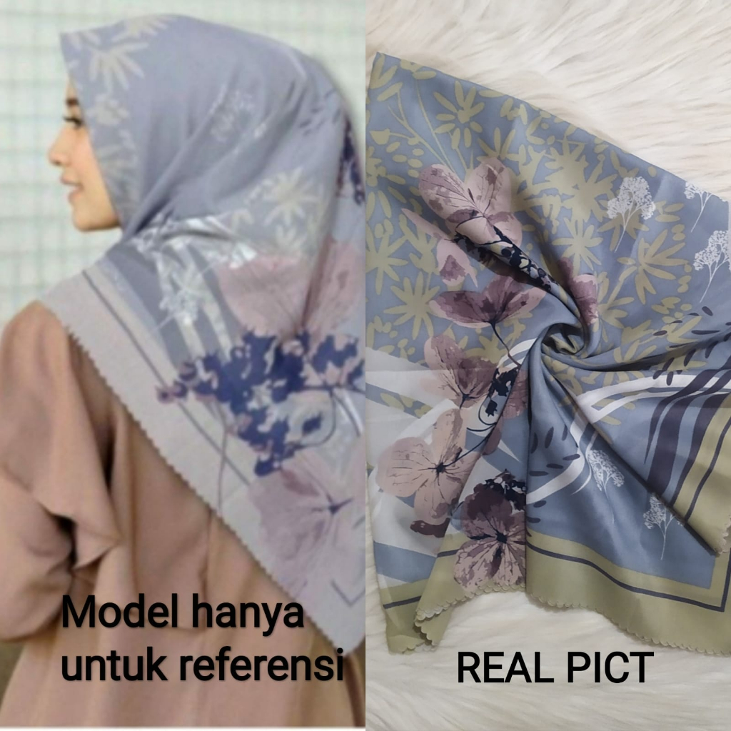 Jual HIJAB SEGIEMPAT Denay Motif printing / Jilbab Segiempat denai ...