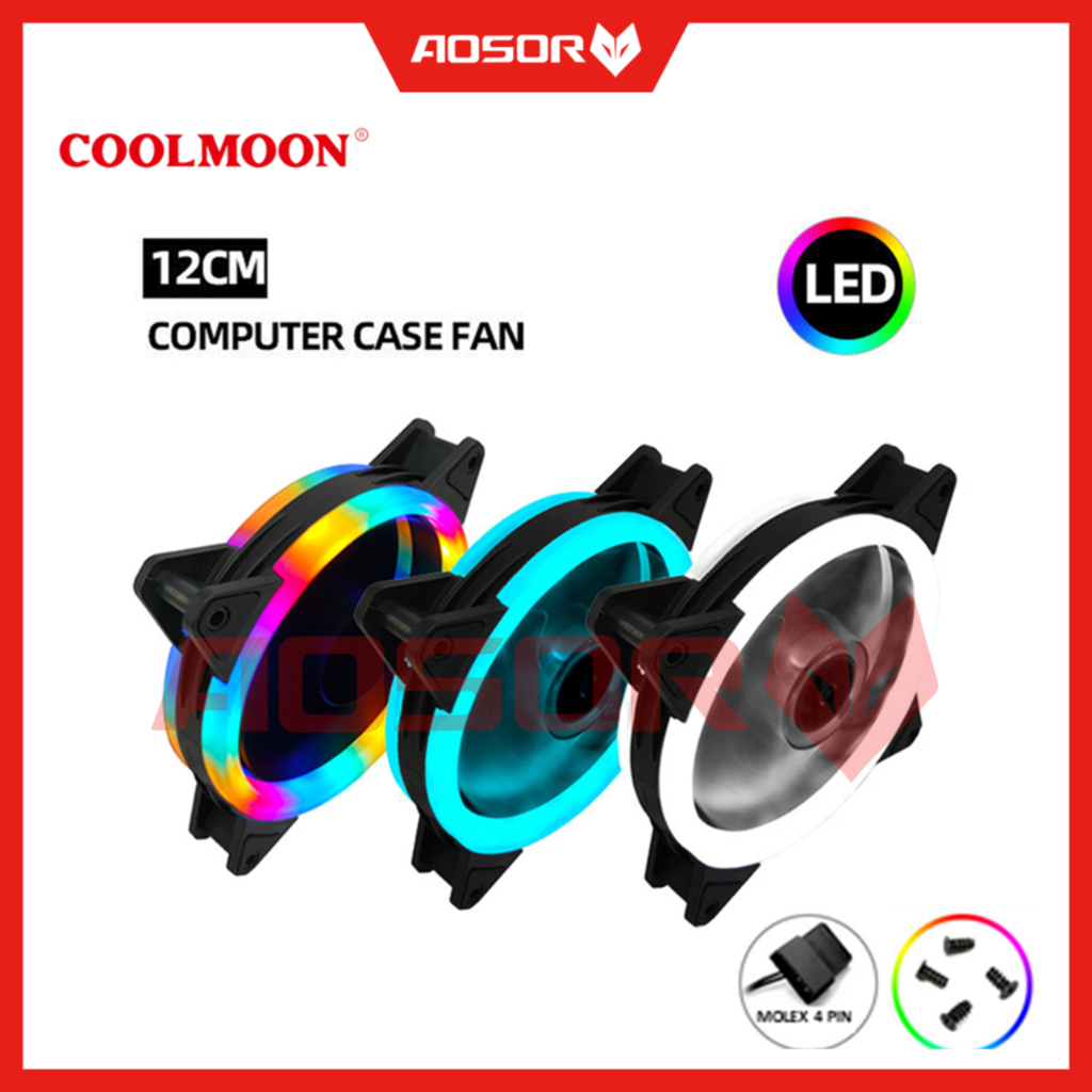 Jual Coolmoon Fan Casing 12cm Double Ring Led | Shopee Indonesia