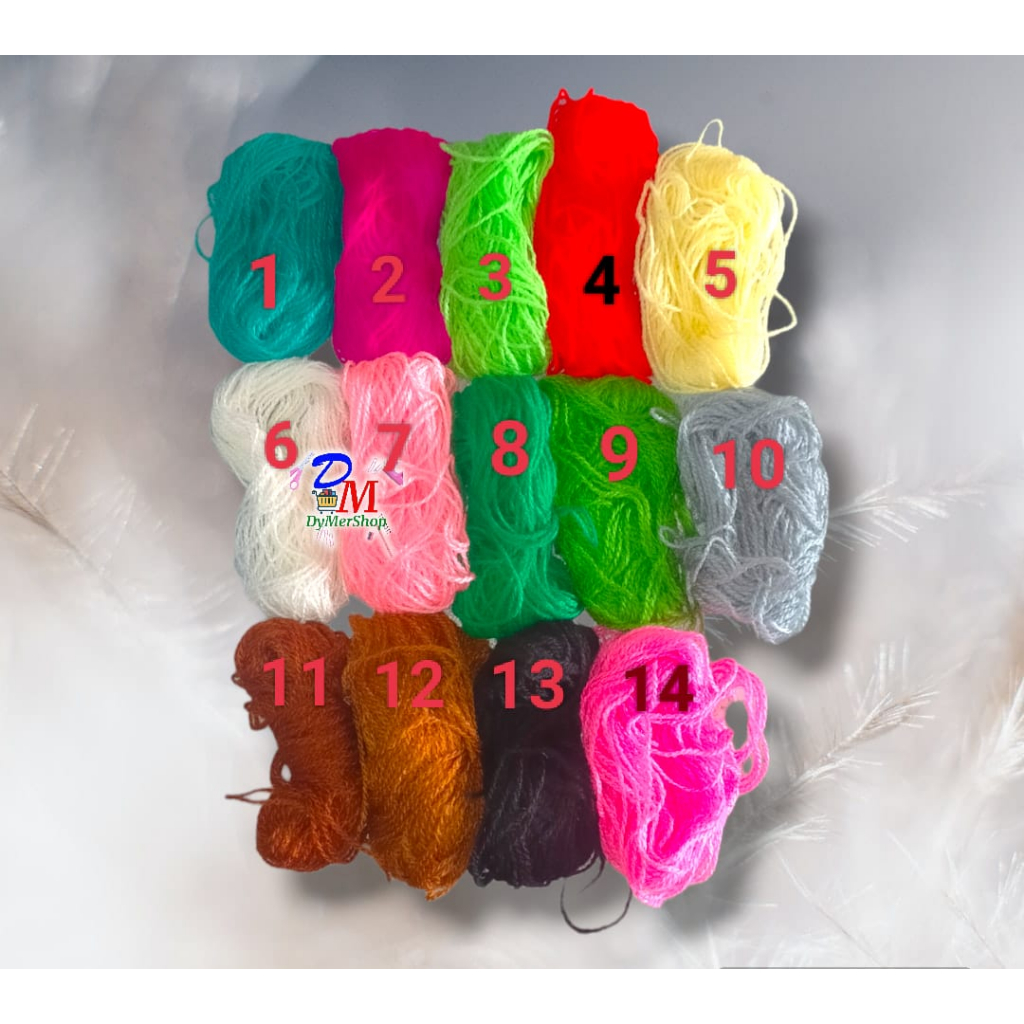 Jual Benang wol gulungan kecil - benang wool sulam - benang rajut ...