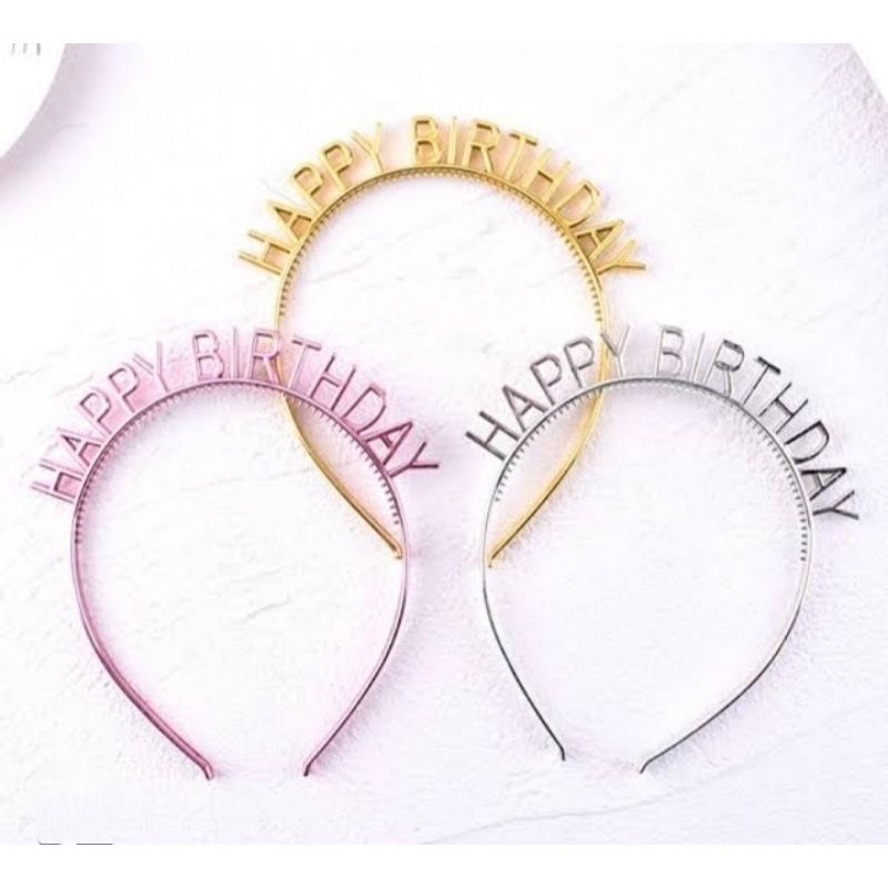 Jual BANDO ULANG TAHUN/ BANDO HAPPY BIRTHDAY GOLD SILVER / AKSESORIS ...
