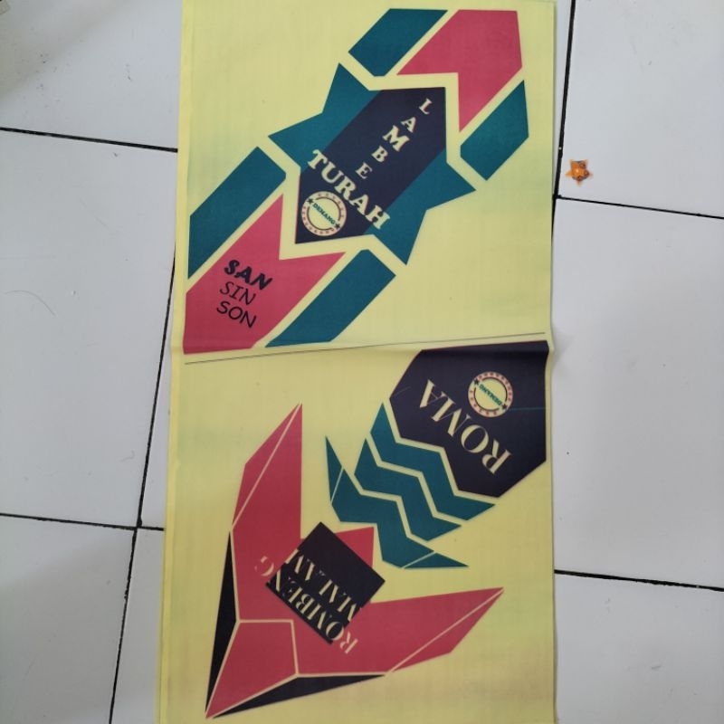 Jual KERTAS LAYANGAN SABLON KUNING ISI 50 LEMBAR 100LAYANG LAYANG ...