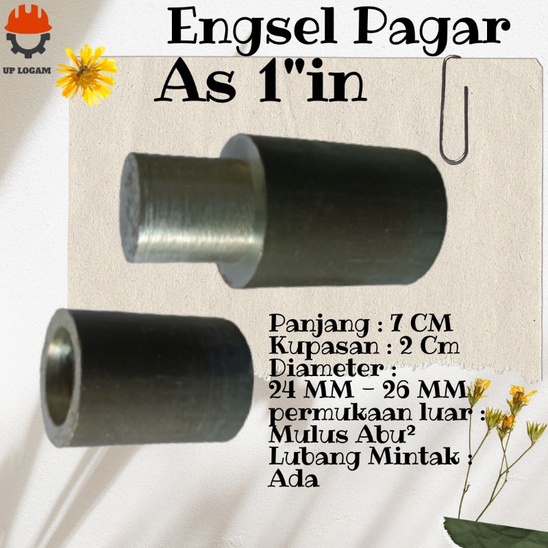 Jual Engsel Bubut Besi AS Roniser Ukuran 1"inch / Engsel Pintu Pagar ...