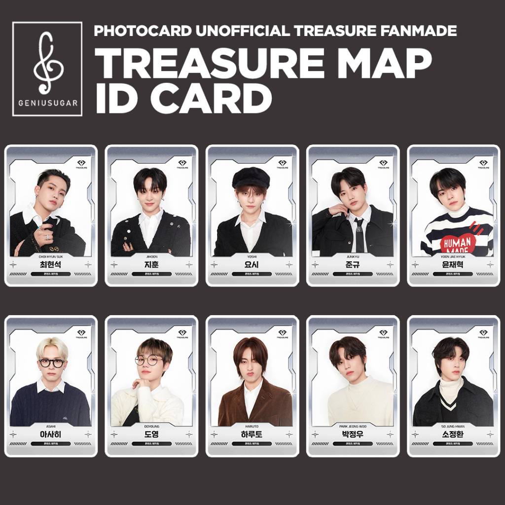 Jual [TREASURE] TREASURE MAP ID CARD (BUKAN PVC) PHOTOCARD UNOFFICIAL ...