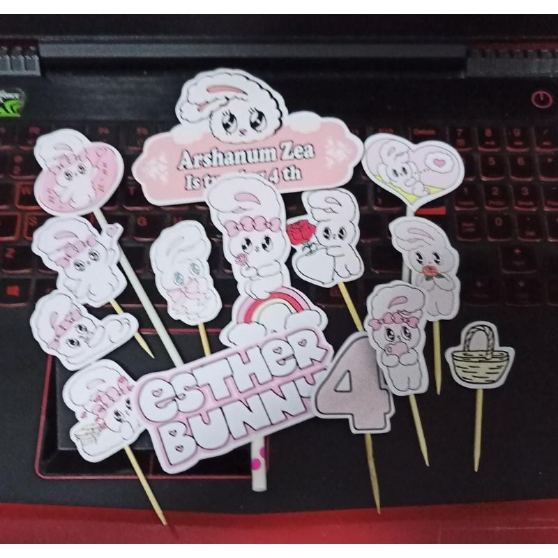 Jual cake topper hiasan kue Esther bunny kelinci ester 150823eb ...