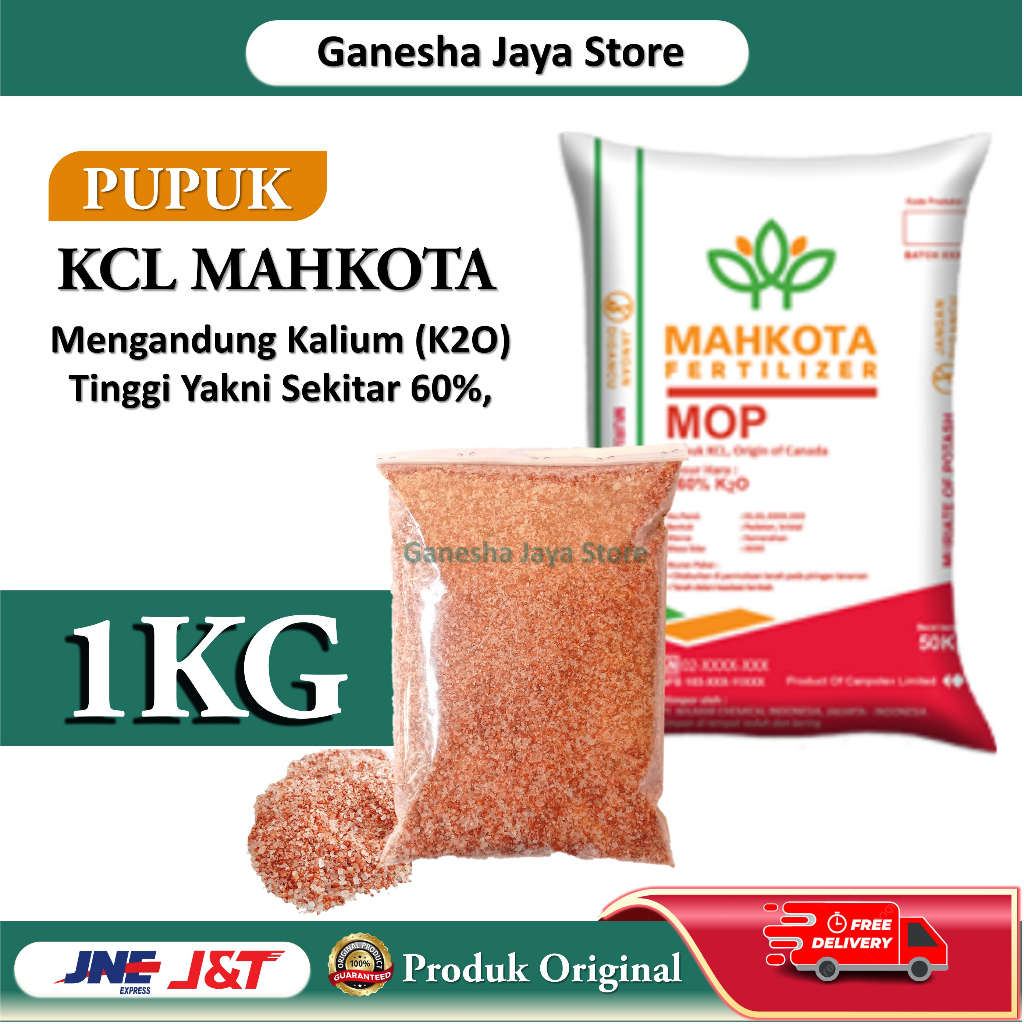 Jual PUPUK KCL MAHKOTA (MOP) FERTILIZER REPACK 1KG PUPUK BUAH PUPUK ...