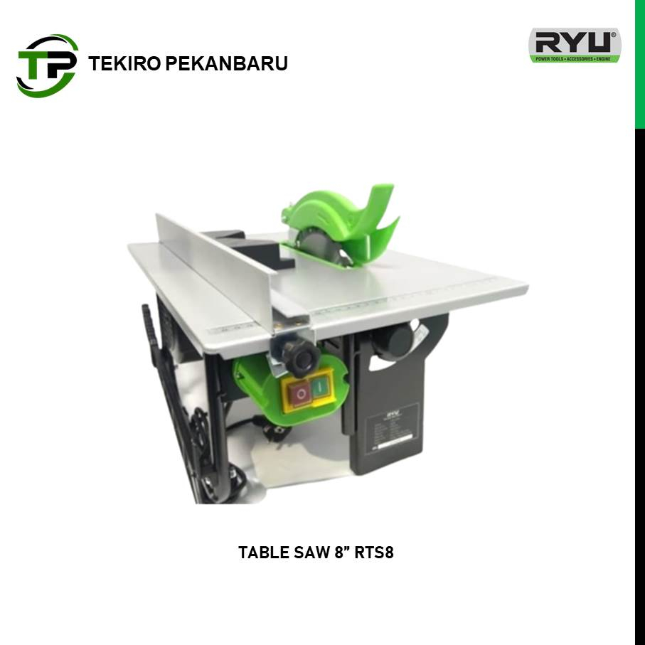 Jual RYU TABLE SAW 8 INCHI - RTS 8 600WATT / ALAT POTONG KAYU RYU ...