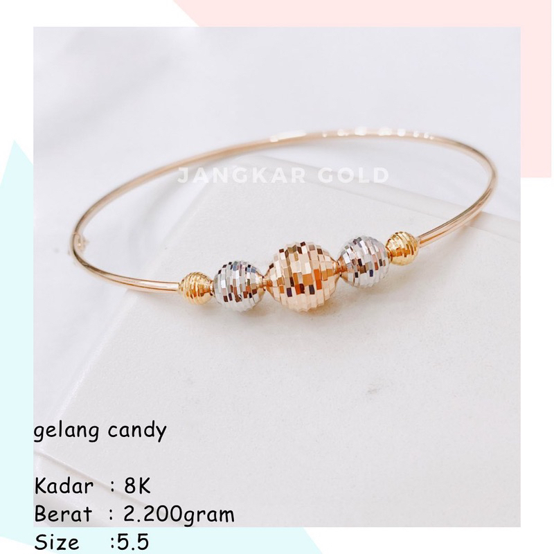 Jual GELANG EMAS CANDY 8K 2.200GR | Shopee Indonesia