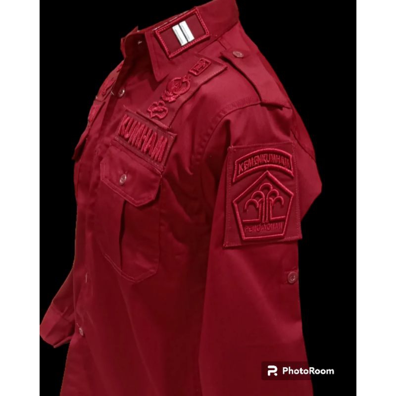 Jual KEMEJA PDL POLSUSPAS+BORDIR TIMBUL CUSTOM KEMENKUMHAM BEST QUALITY ...
