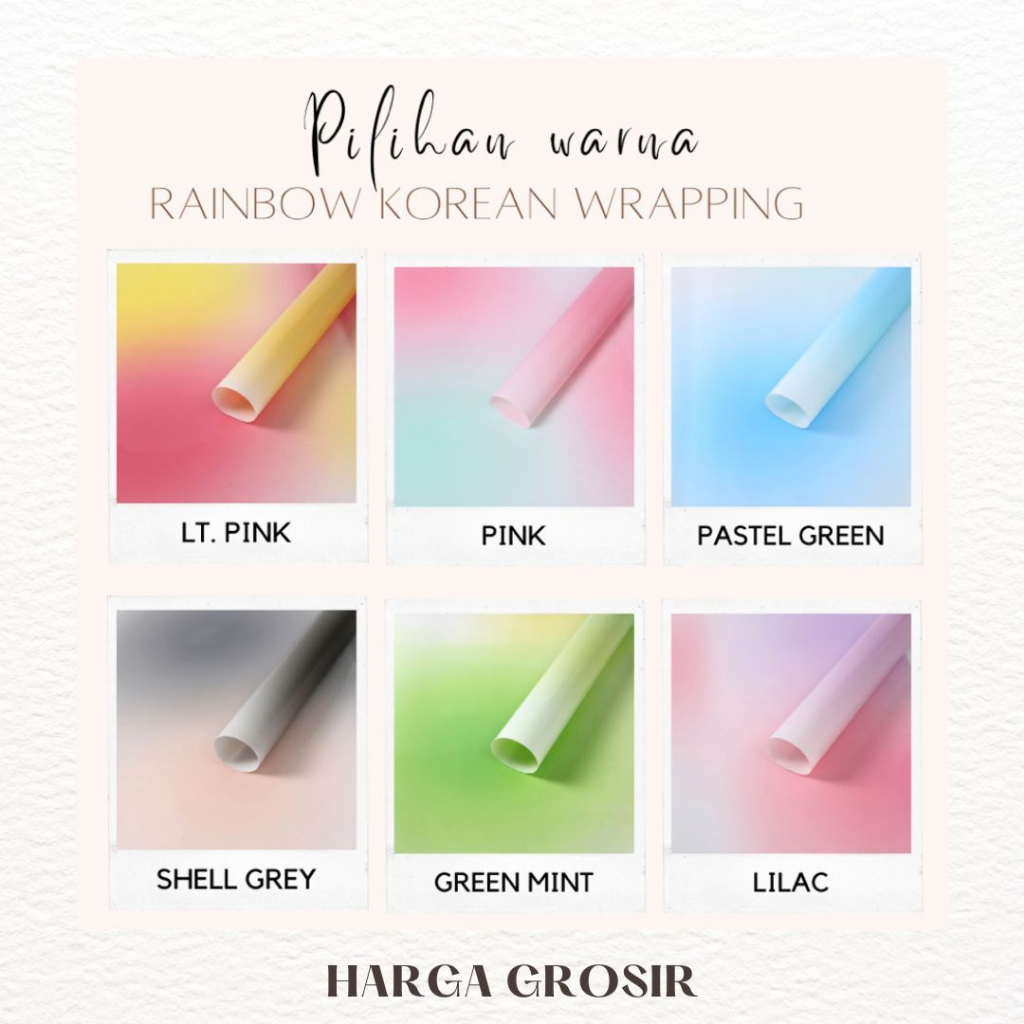 Jual KERTAS GRADASI PELANGI ROLL BUKET BUNGA RAINBOW KOREAN FLOWER ...