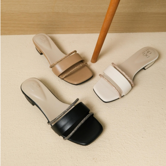 Jual Tiptoe LINEN 5A - Woman Heels Sandals | Shopee Indonesia