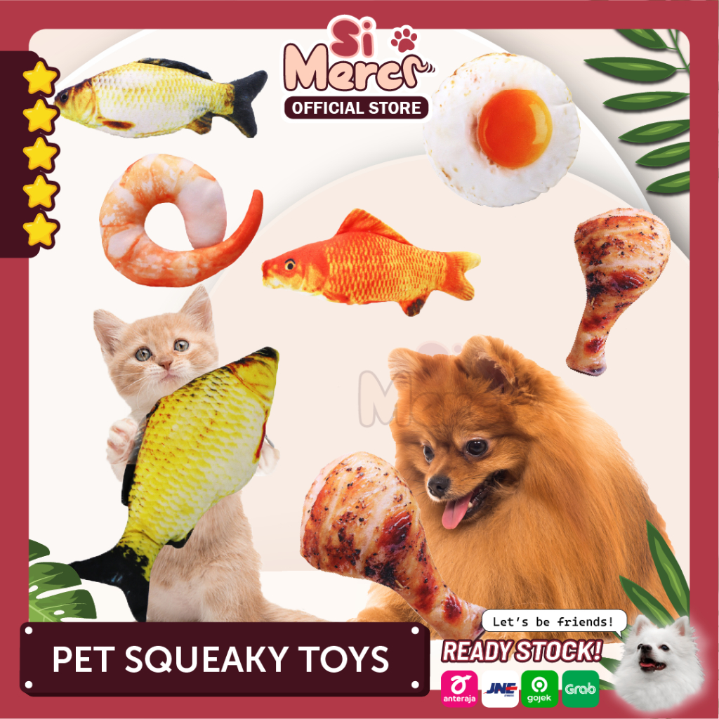 Jual Mainan Kucing Mainan Boneka Gigitan Anjing Kucing Bunyi Bentuk 3D ...