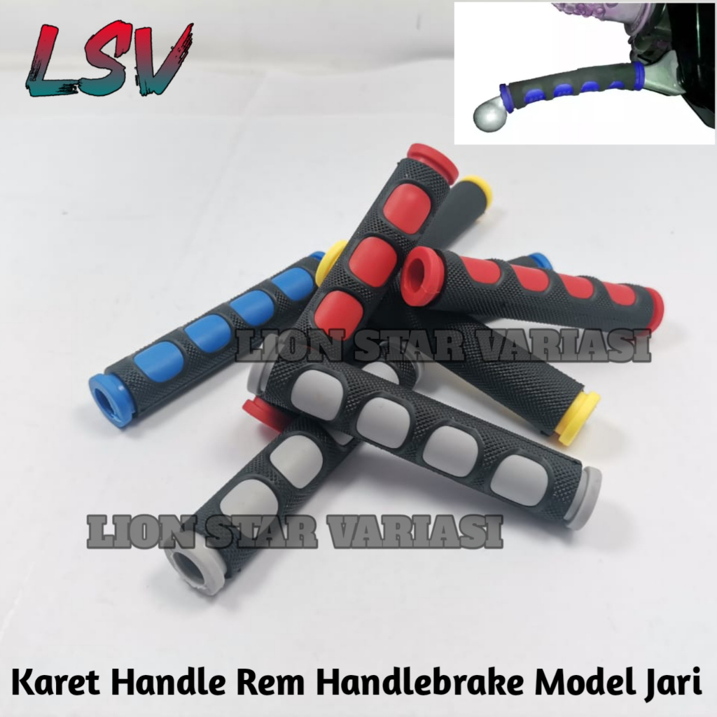 Jual Handle Rem Motor Model Jari Warna Warni Universal Karet Handle ...