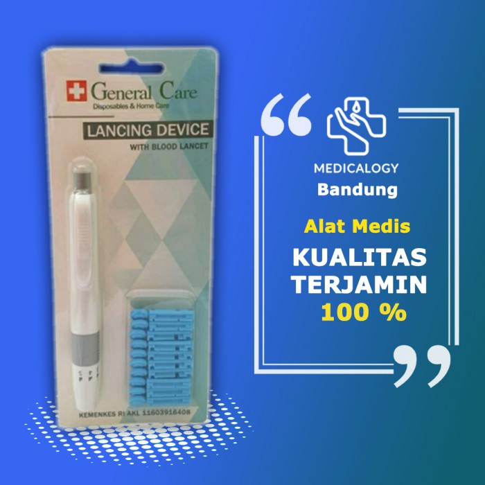 Jual General Care Lancet Device with Blood Lancet Alat Cek Darah ...