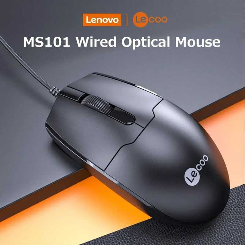 Jual Lenovo Lecoo Mouse Wired Optical 1200 DPI - MS101 | Shopee Indonesia