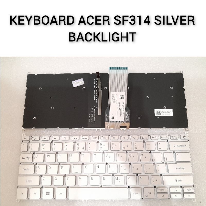 Jual KEYBOARD LAPTOP ACER SF314 SILVER BACKLIGHT Original | Shopee ...