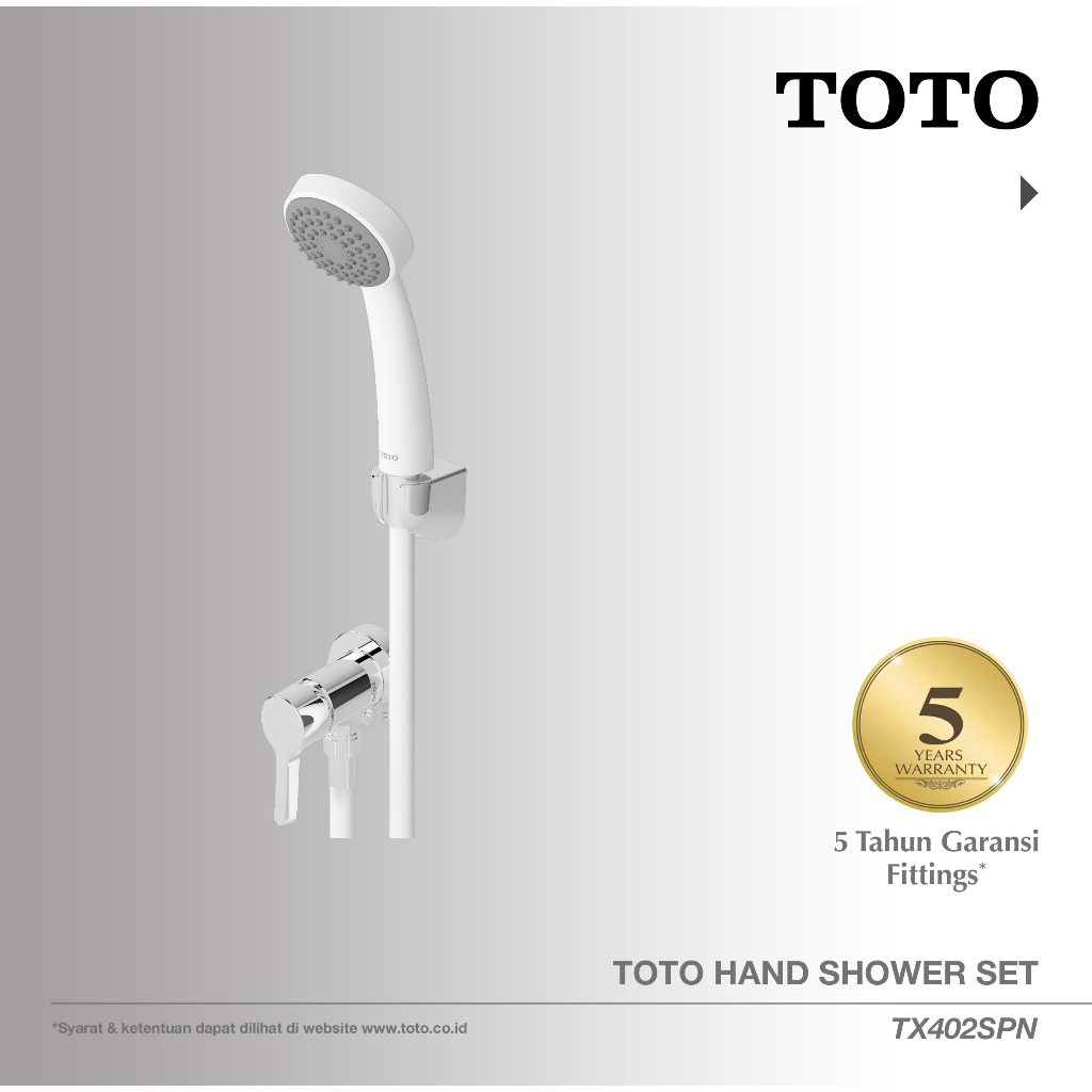 Jual TOTO Plano Hand Shower Set With Stop Valve / Shower Mandi TX402SPN ...