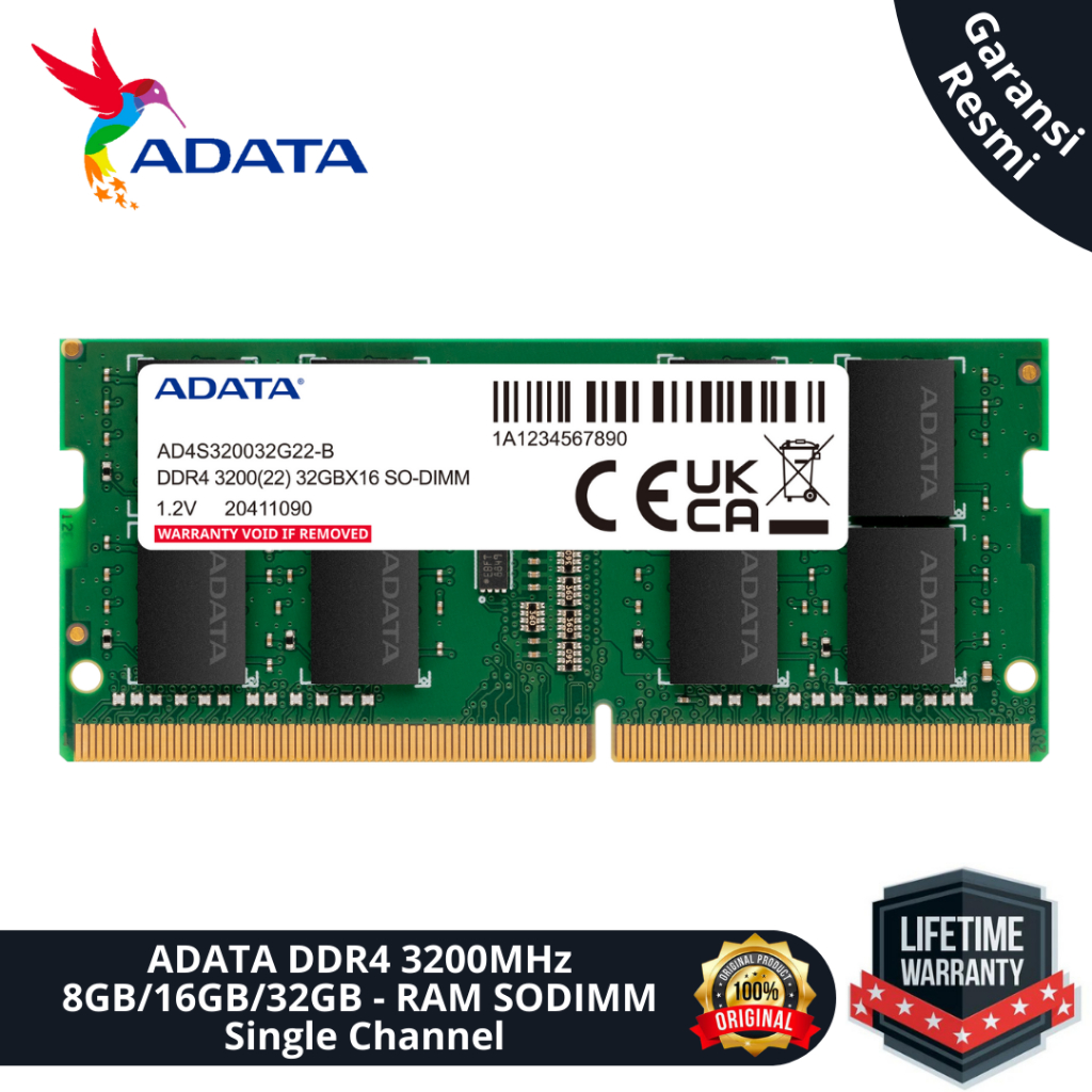Jual RAM Laptop ADATA DDR4 3200 Sodimm 8GB / 16GB / 32GB | Shopee Indonesia