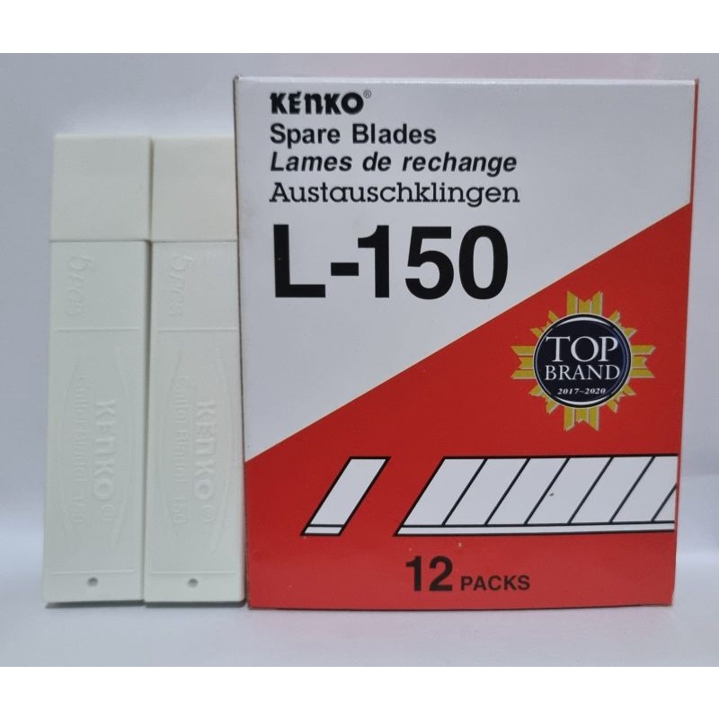 Jual 12pack ISI Cutter Kenko L-150 refill Cutter Kenko murah | Shopee ...