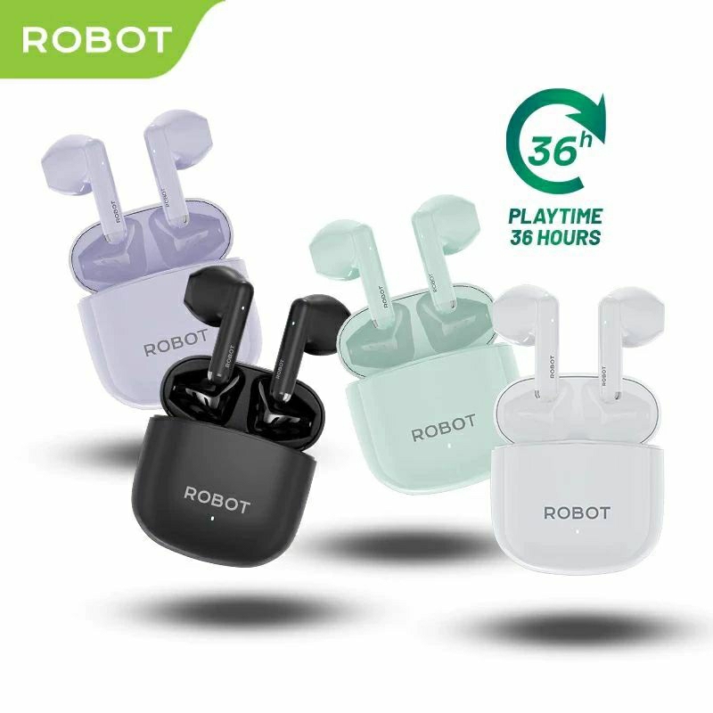 Jual Headset Bluetooth Robot Airbuds T60 TWS Earphone Wireless 5.3 ...