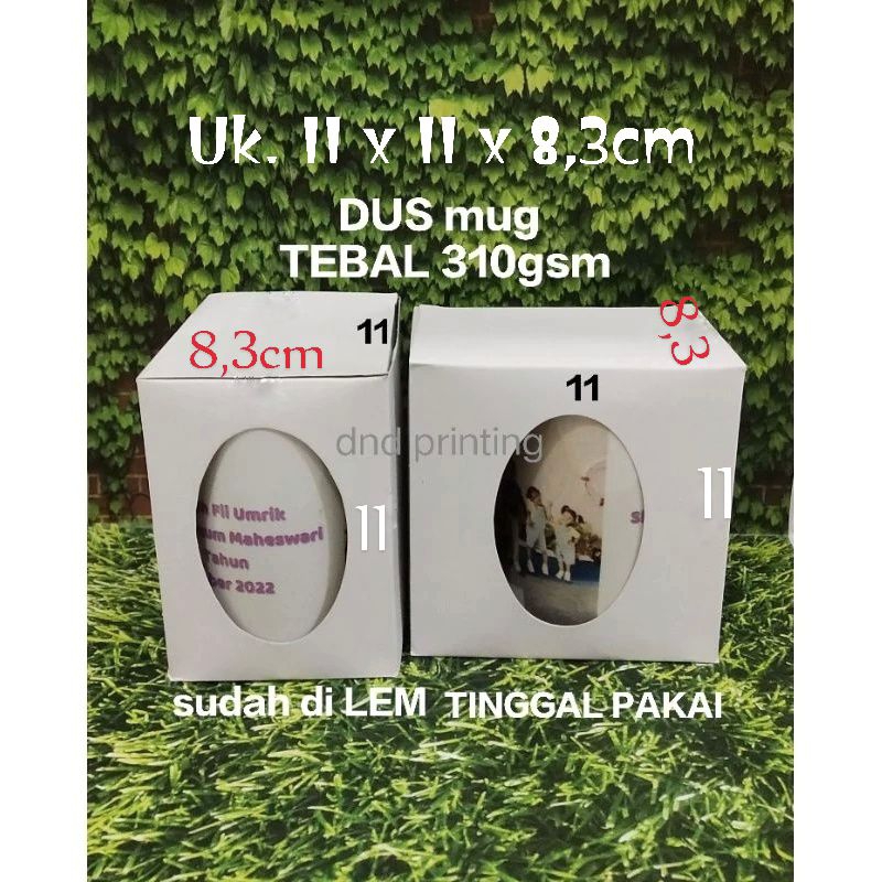 Jual Dus Mug Duplek Tebal Oval Depan/Samping 310 Gsm Box Mug Warna ...