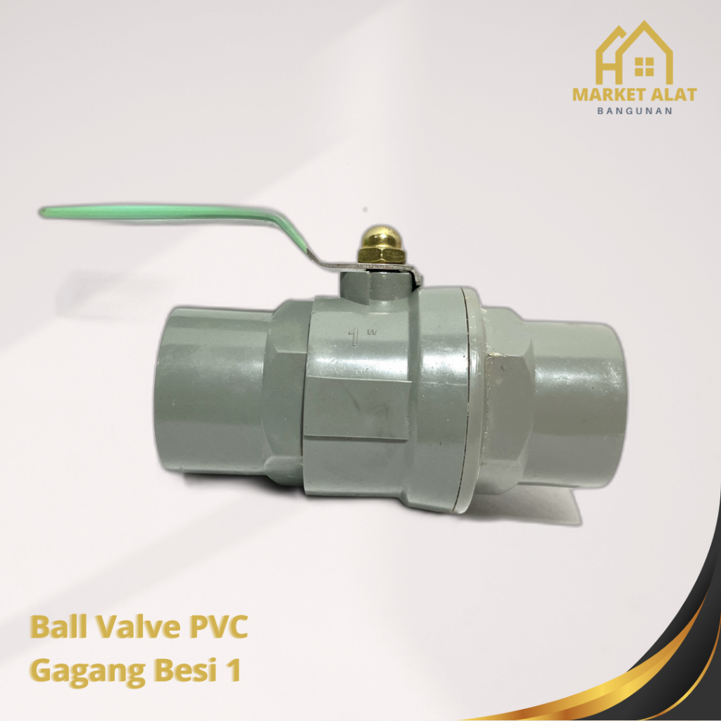 Jual Ball Valve PVC Gagang Besi 1” / Stop Kran Keran PVC 1” Handle Besi / Ballvalve 1 Inch ...