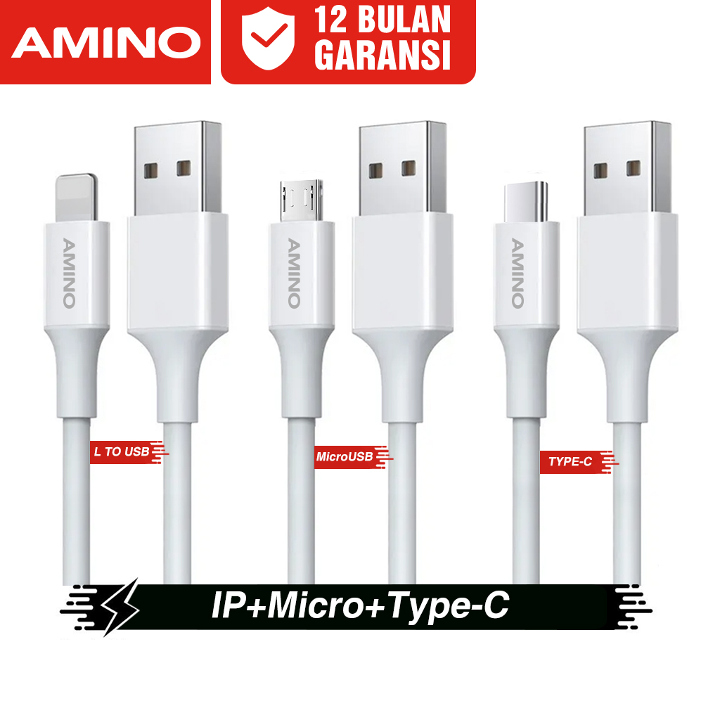 Jual AMINO 4.5A Type C TO USB / 4.5A C TO C / 2.4A IP TO USB/ L TO USB / PD 20W IP TO C / L TO C ...