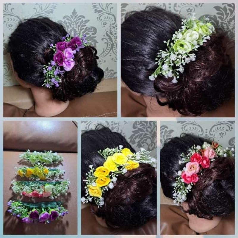 Jual Hiasan sanggul/bando lentur/bando kawat/bunga samping/hiasan ...