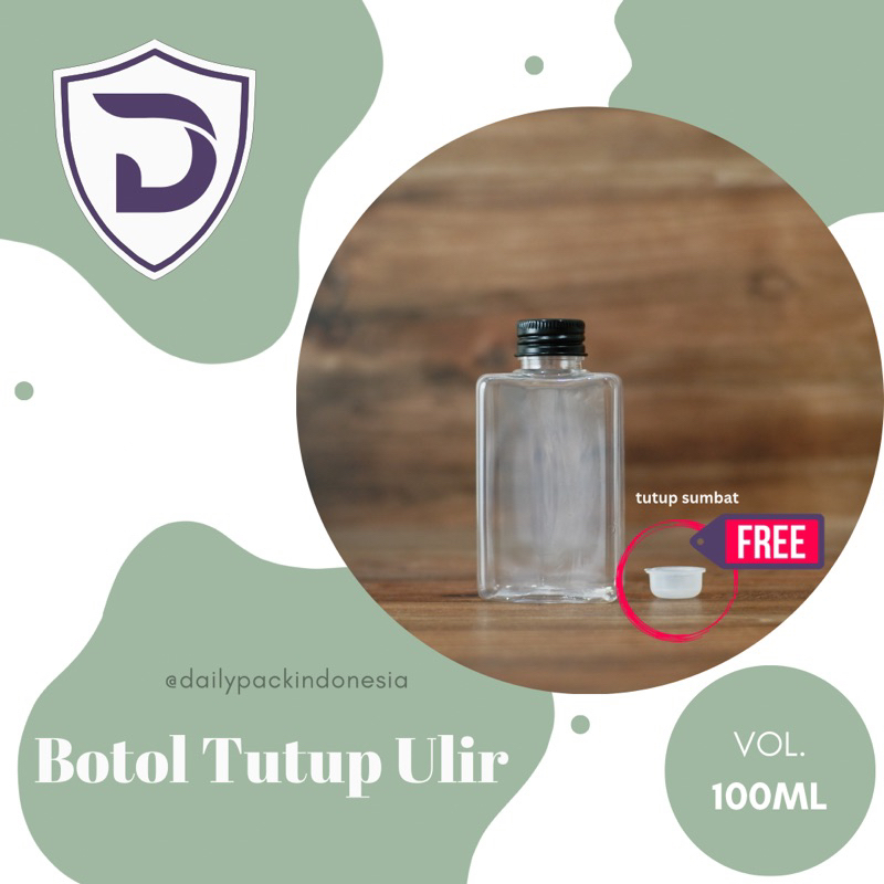 Jual DPI.ID - Botol PET Boko 100ml Clear + Tutup Sumbat + Tutup Ulir Aluminium Tebal Food Grade ...