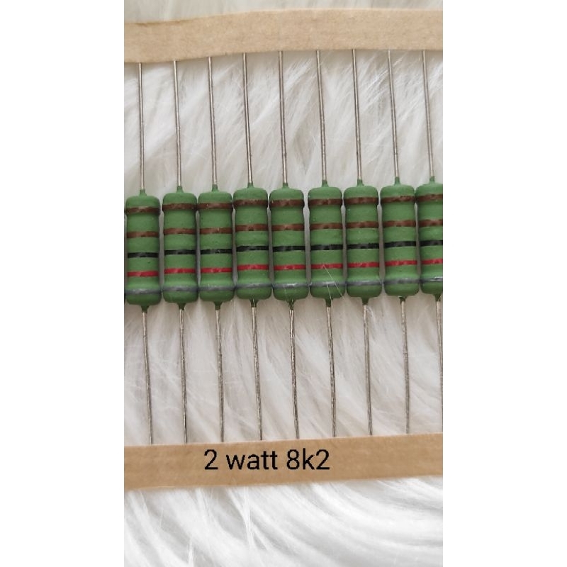 Jual 100 pcs resistor 2 watt 8k2 renteng KAKI TEMBAGA R 2W 8K2 | Shopee ...