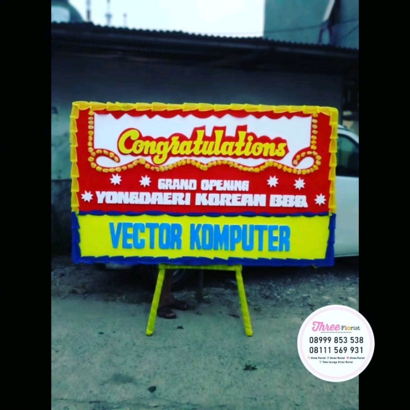 Jual bunga papan ucapan selamat / bunga papan hadiah ucapan ...