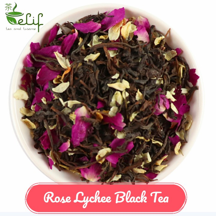 Jual ELIF TEA Rose Lychee Black Tea : King Red Rose Dried Lychee ...