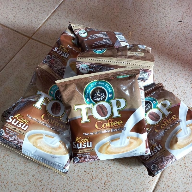 Jual Kopi Susu Top Coffee 1 Renteng (12 Sachet) | Shopee Indonesia