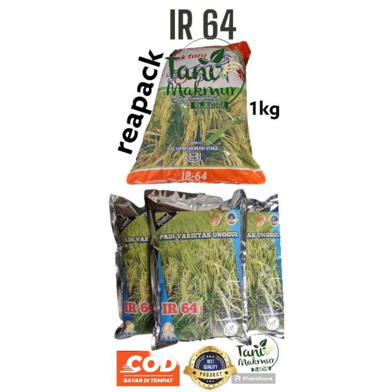 Jual Benih padi IR 64 pak tani kemasan reapack 1kg | Shopee Indonesia