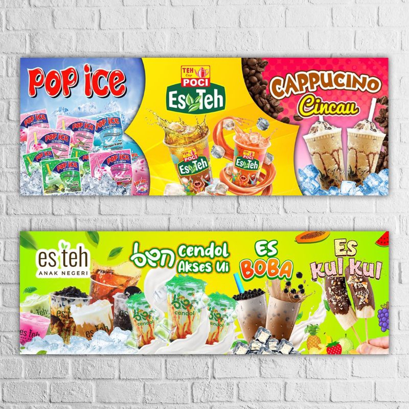 Jual SPANDUK ES TEH POP ICE CAPPUCINO CINCAU | Shopee Indonesia