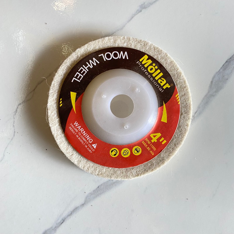Jual Mata Gerinda Poles Mollar 4 Inch / Wool Wheel Mata Poles Body ...